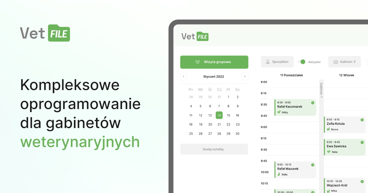 Comprehensive software for veterinary clinics